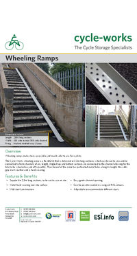 Cycle wheeling ramps for stairways | Cycle-Works | ESI External Works