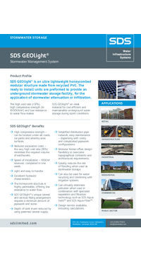 SDS GEOlight® Modular Underground Stormwater Storage | SDS | ESI ...