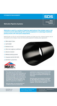SDS Weholite Pipeline Systems | SDS | ESI External Works