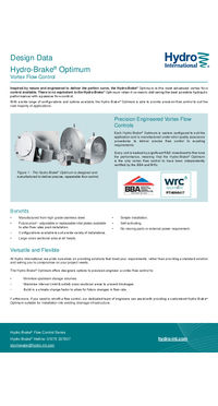 Hydro-Brake® Optimum vortex flow control device | Hydro International ...