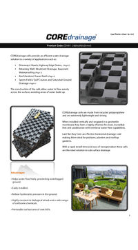 CORE DRAINAGE recycled HDPE drainage cells | CORE Landscape Products ...