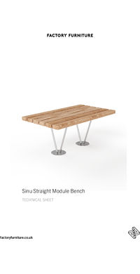 Sinu curved hardwood / stainless steel external seating | Factory ...