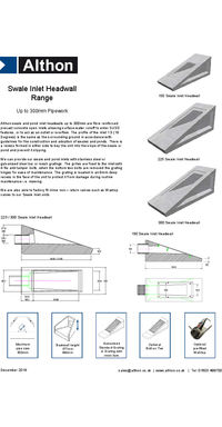 Swale inlet headwall | Althon | ESI External Works