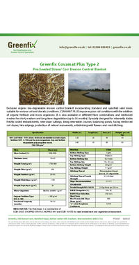 Covamat™ Plus and F3 pre-seeded erosion control blankets | Greenfix ...