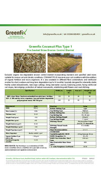 Covamat™ Plus and F3 pre-seeded erosion control blankets | Greenfix ...