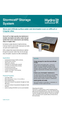 Stormcell® geocellular stormwater storage system | Hydro International ...