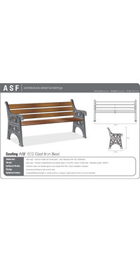ASF 502 traditional cast iron and timber seat | Architectural Street ...