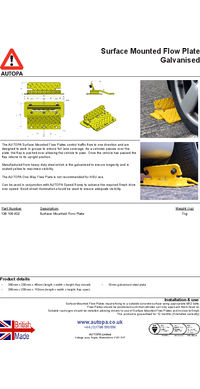 Surface-mounted one-way traffic flow plate | AUTOPA | ESI External Works