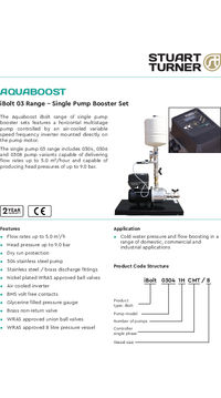 Aquaboost iBolt booster pumps | Stuart Turner | ESI Building Services