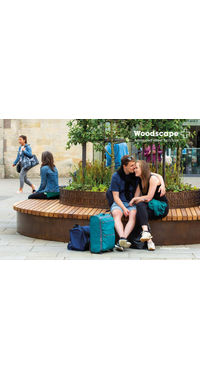 Movable circular hardwood tree seats for public realm | Woodscape | ESI ...