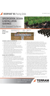 BodPave® 85 cellular porous pavers | Terram | ESI External Works