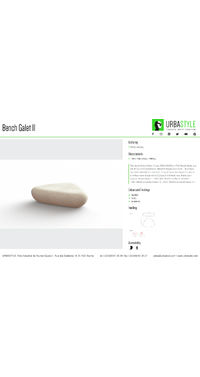 Galet II concrete bench | URBASTYLE® | ESI External Works