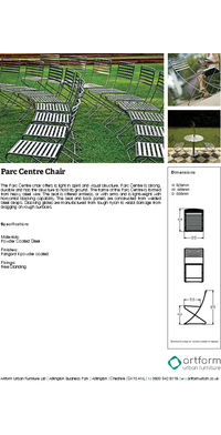 Parc Centre Chair | Artform Urban Furniture | ESI External Works