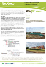 Earth reinforced retaining walls for attenuation ponds | GeoGrow