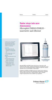 Micropilot FMR10 free-space radar for level measurement | Endress ...