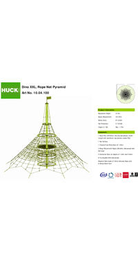 DINO XXL Rope Net Pyramid - climbing playground equipment | Huck Play ...