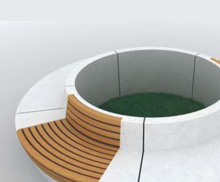 WOOD-Line Round tree seat | URBASTYLE® | ESI External Works