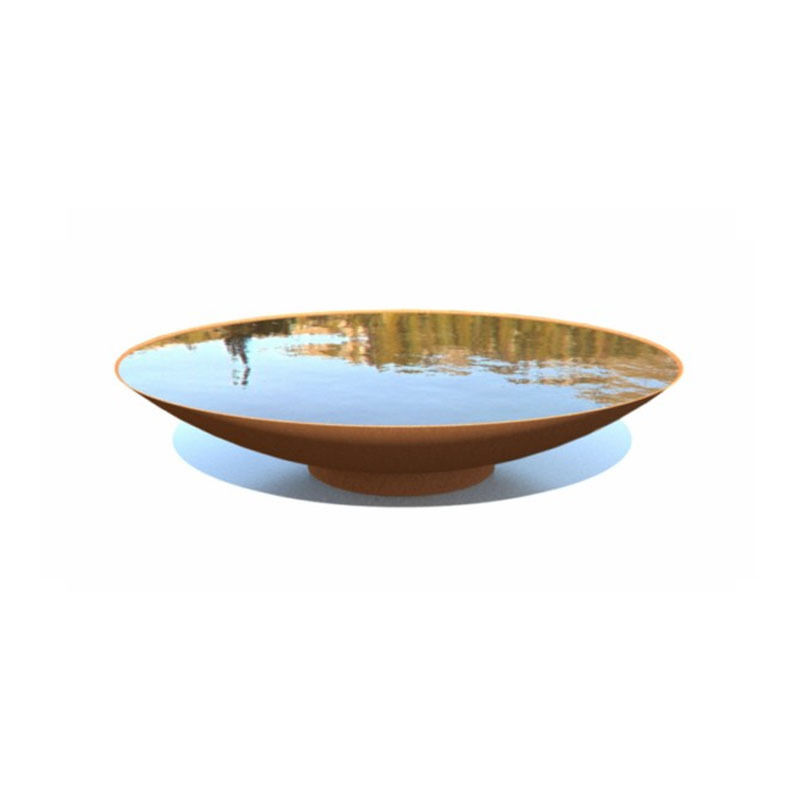 Corten Steel Water Bowl Water Feature | Round Wood of Mayfield | ESI ...