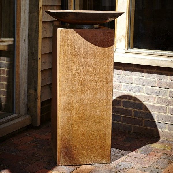 Corten Steel Plinth Landscape Feature | Images
