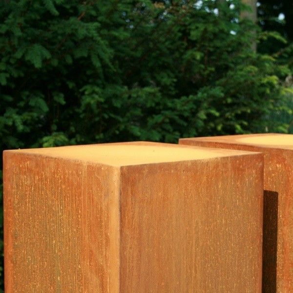 Corten Steel Plinth Landscape Feature | Images