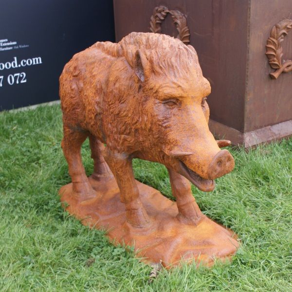 Cast Iron Wild Boar Garden Statue | Images