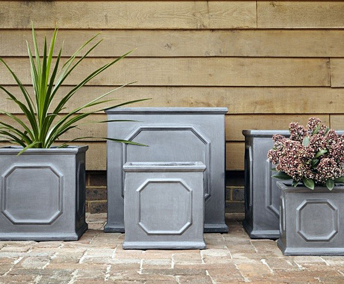 Images for Clayfibre faux lead planters complement sandstone property