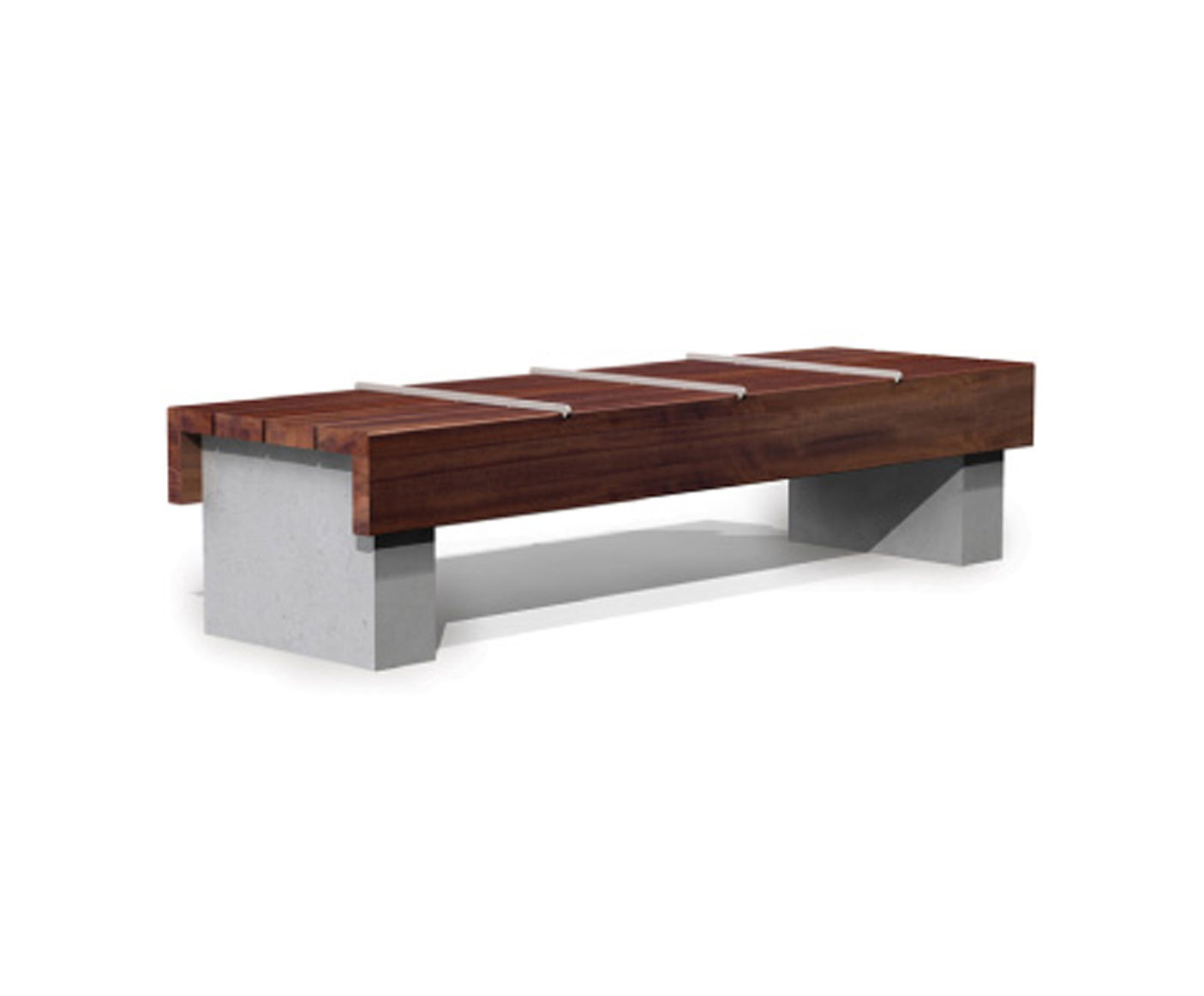 s56 - stone, galvanised steel and timber bench | Omos | ESI External Works