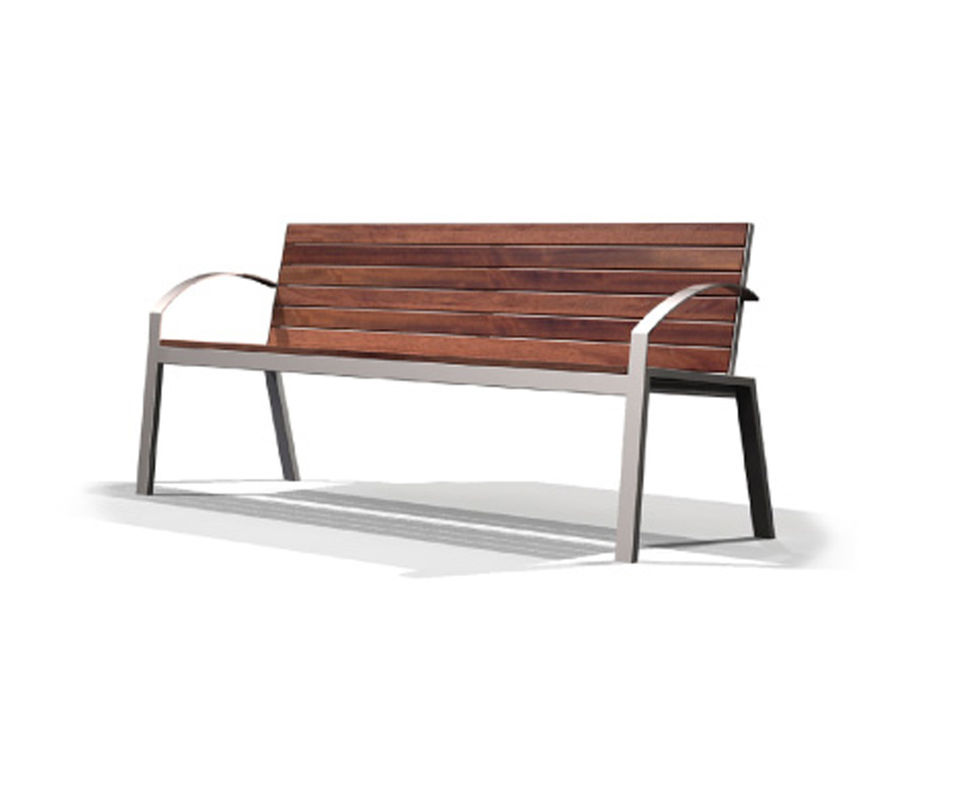 Images for s59.2 - mild/stainless steel and hardwood external seat