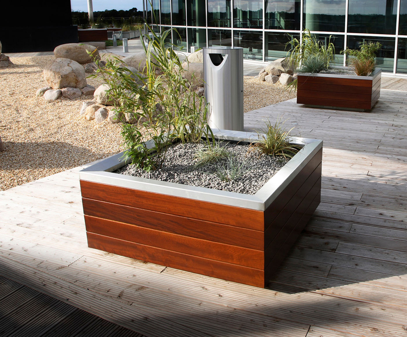 s39 galvanised steel and timber tree planter | Omos | ESI External Works