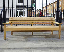 Chico contemporary FSC timber bench | Benchmark | ESI External Works