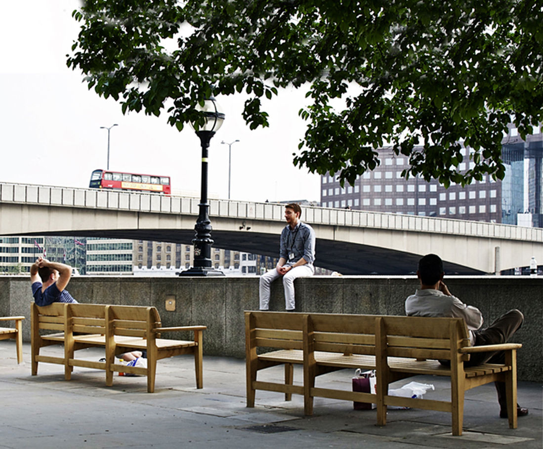 Chico contemporary FSC timber bench | Benchmark | ESI External Works