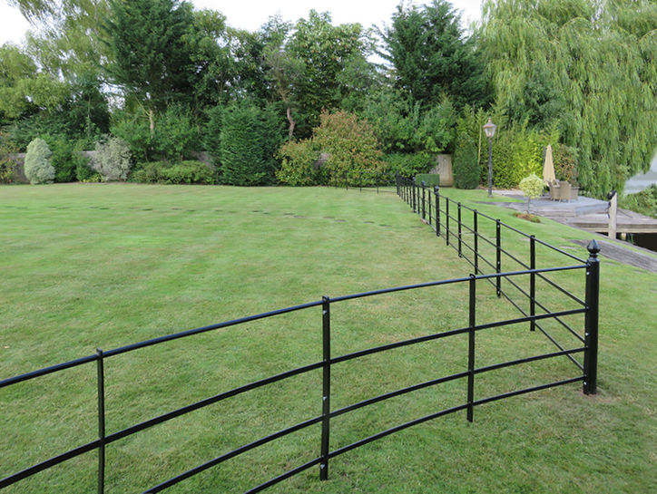 Traditional-style 4-bar estate and parkland fencing | Paddock Fencing ...