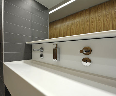 Xeista Cascade trough vanity units | Maxwood Washrooms | ESI Interior ...
