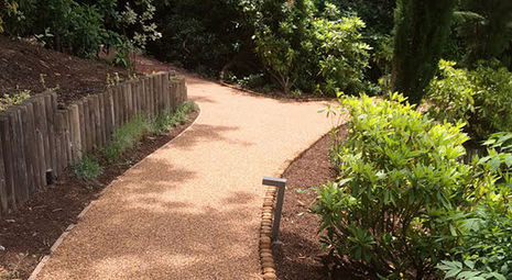 Porous pathway surfacing for private sports club | Addagrip Terraco ...