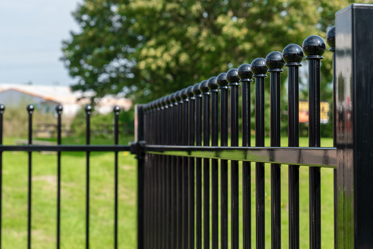 ColourRail - Ball top garden railings | ColourFence | ESI External Works