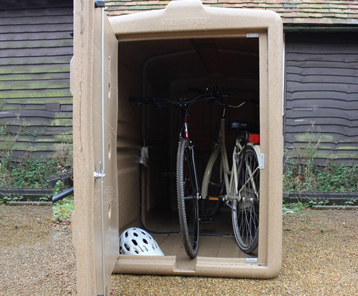 Lockerpod+ 100% recyclable cycle locker - up to 4 bikes | Images