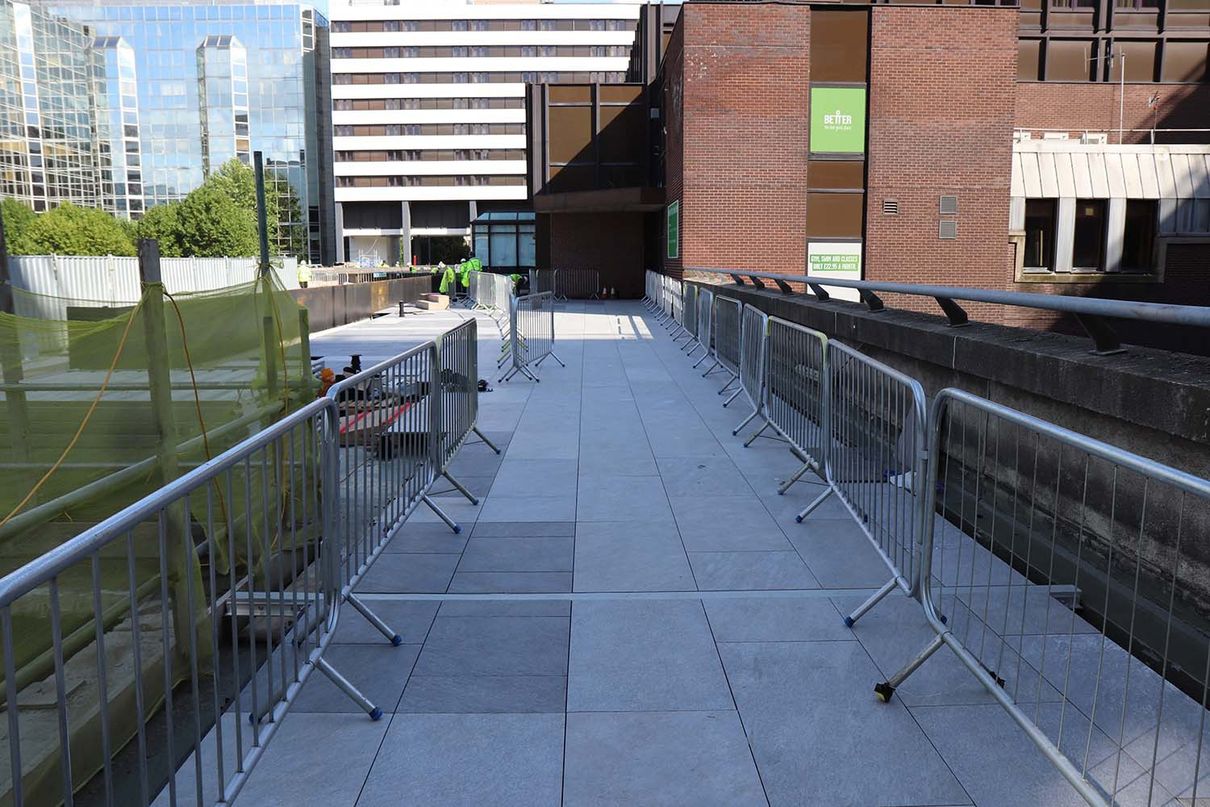 Raised paving for outdoor plaza, 245 Hammersmith | Buzon UK | ESI ...
