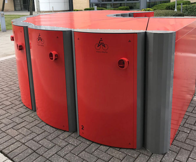 Velo-Safe secure cycle lockers for Glasgow business park | Cycle-Works