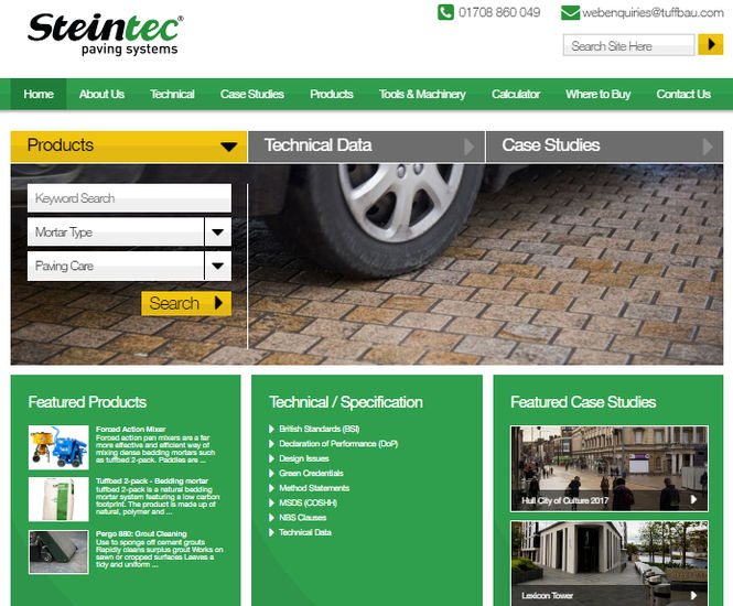 New Steintec website with a technical emphasis | Steintec