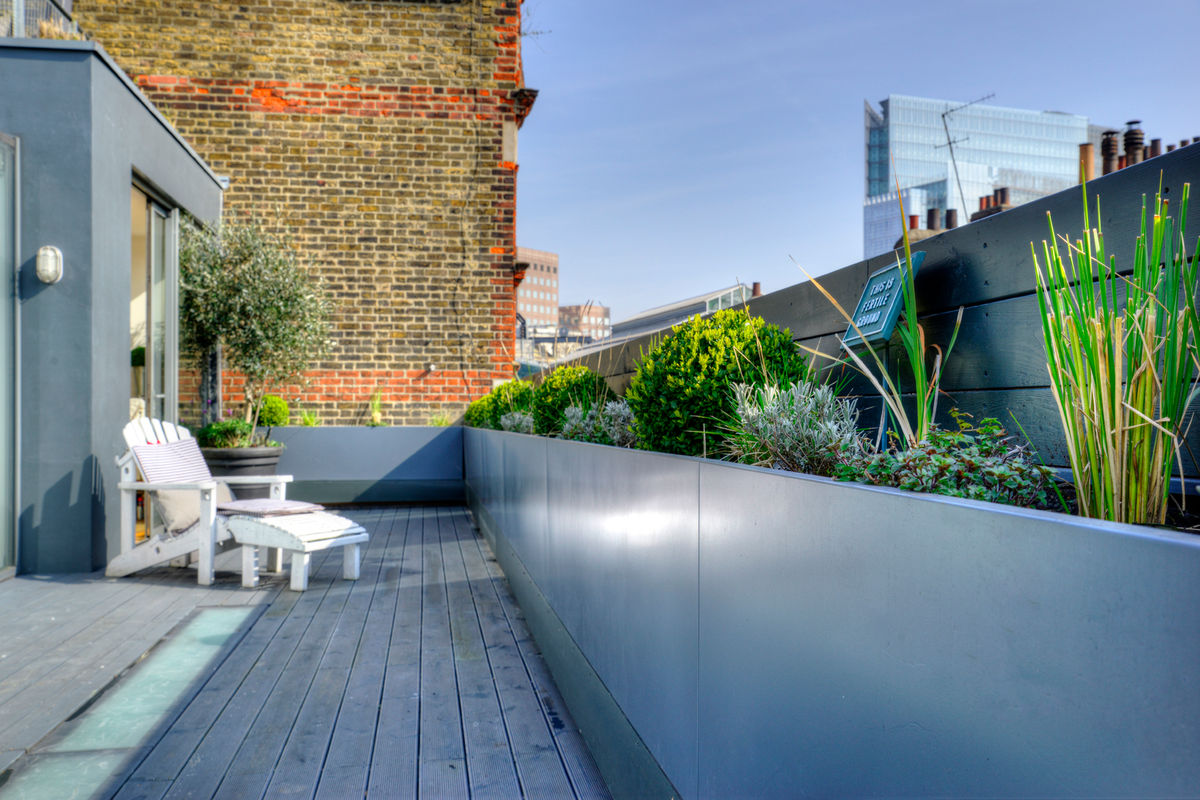 Bespoke steel trough planters, Borough Market residence | IOTA | ESI ...