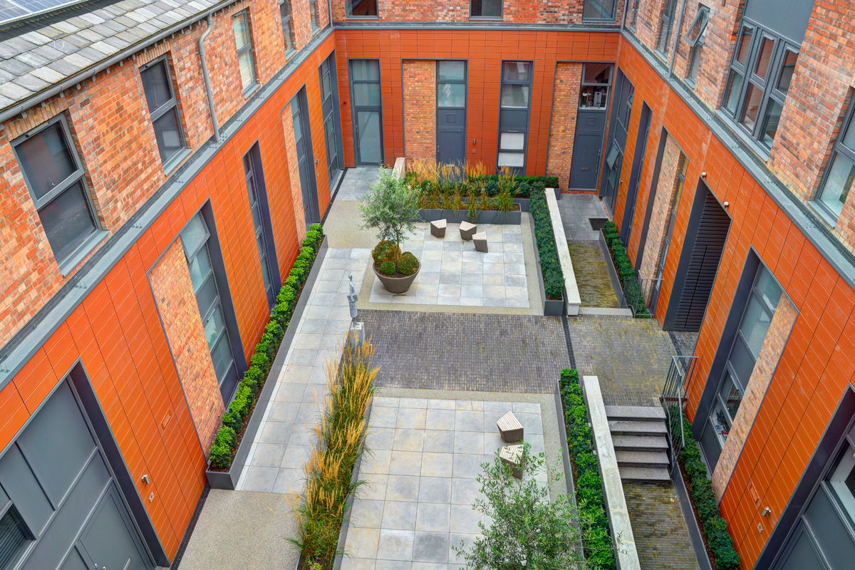 Planters for communal courtyard, residential development | IOTA | ESI ...