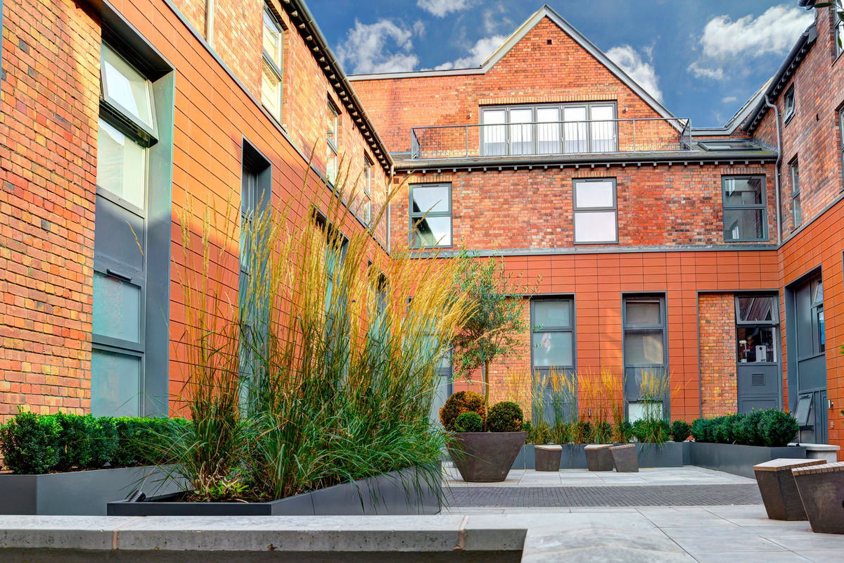 Planters for communal courtyard, residential development | IOTA | ESI ...