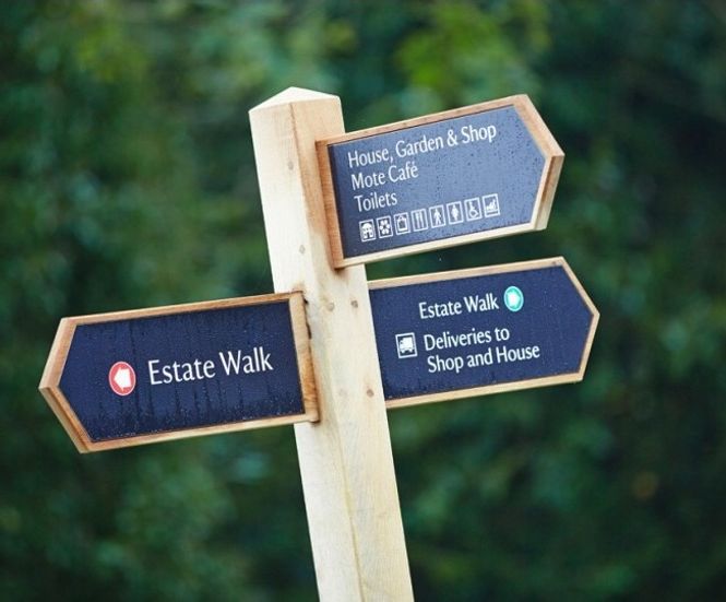 Directional and orientation signage, National Trust site | Landmark