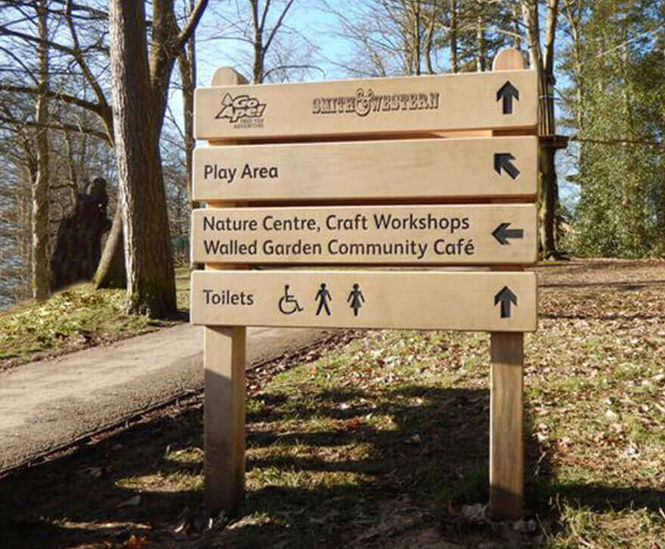 Brecon 71005 oak timber ladder signs | Landmark