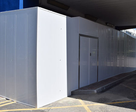 Temporary external site hoard for campus refurbishment | Westgate ...