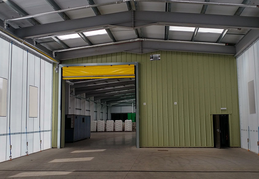 Industrial partitions for production drive-through area | Images