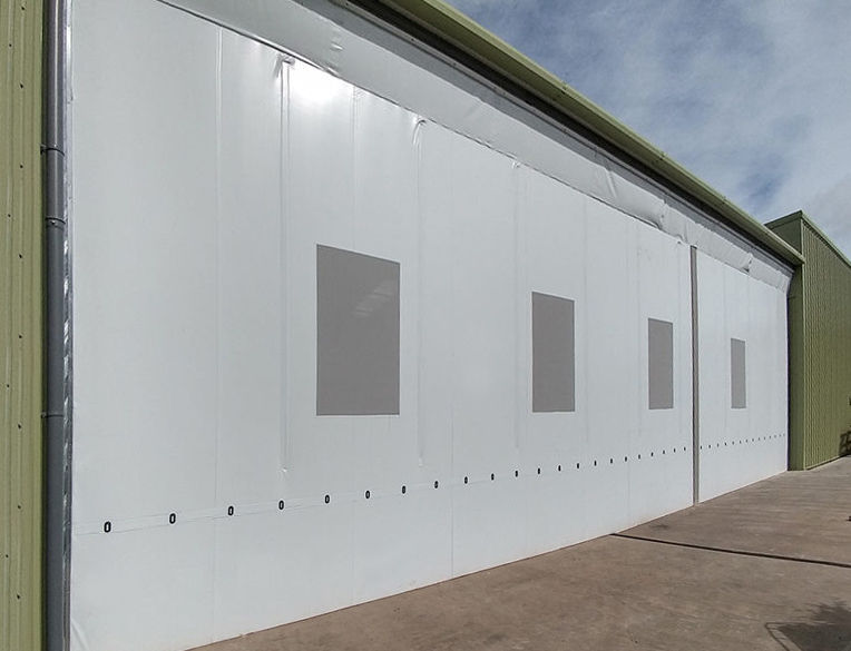 Industrial partitions for production drive-through area | Images