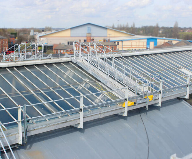 Alubridge aluminium walkways for safe roof access | Planet Platforms