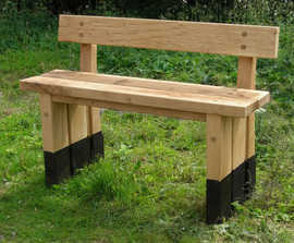 Rustic Park natural green oak bench | Chris Nangle Furniture | ESI ...