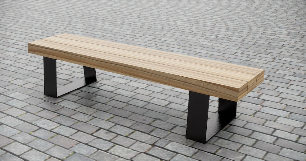 Fold contemporary backless bench | Chris Nangle Furniture | ESI ...